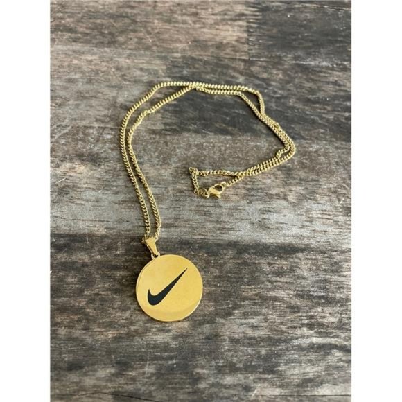 Accessories | New Nike Gold Necklace Stainless Steel 2 Inch Chain With ...